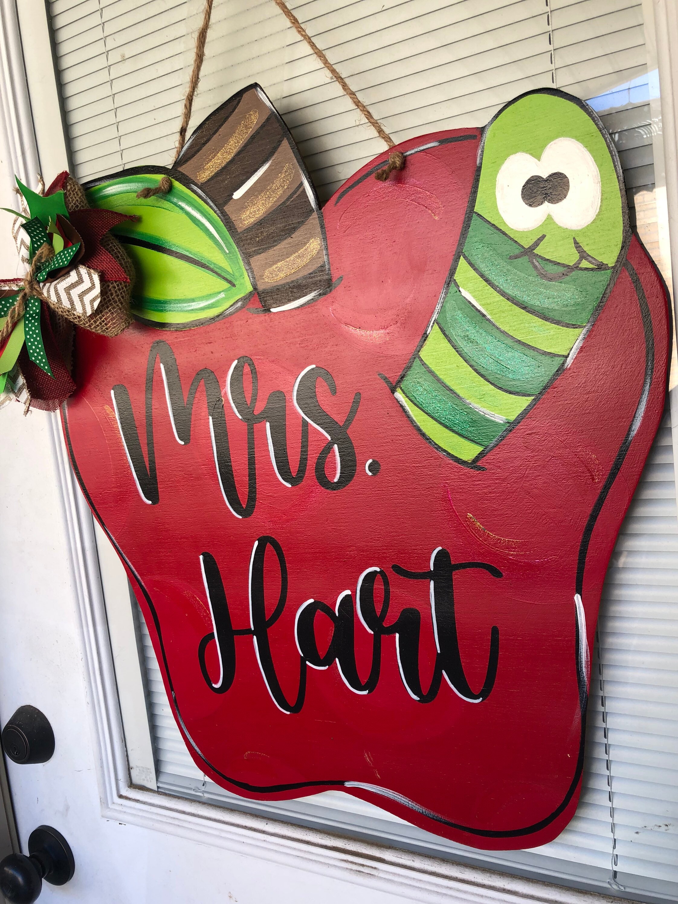 Teacher Appreciation Day Door Hanger Apple Teacher - Etsy