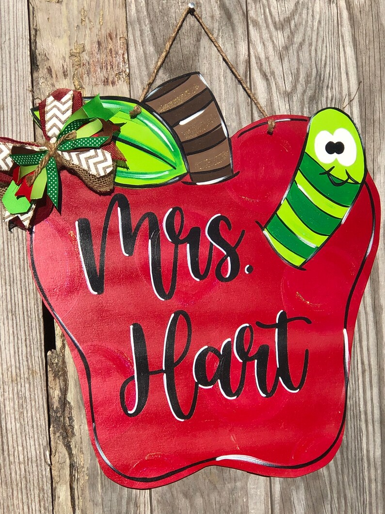 Teacher Appreciation Day Door Hanger Apple Teacher - Etsy