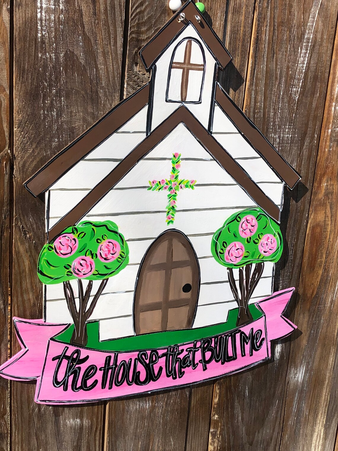 Church Door Hanger, Easter Door Hanger, Spring Decor, Church Wood ...