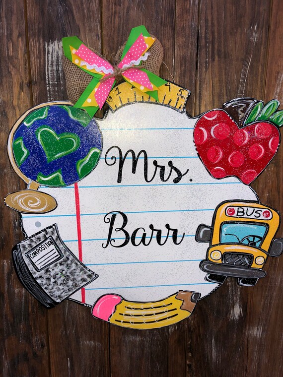 Teacher Appreciation Day Door Hanger Teacher Appreciation | Etsy