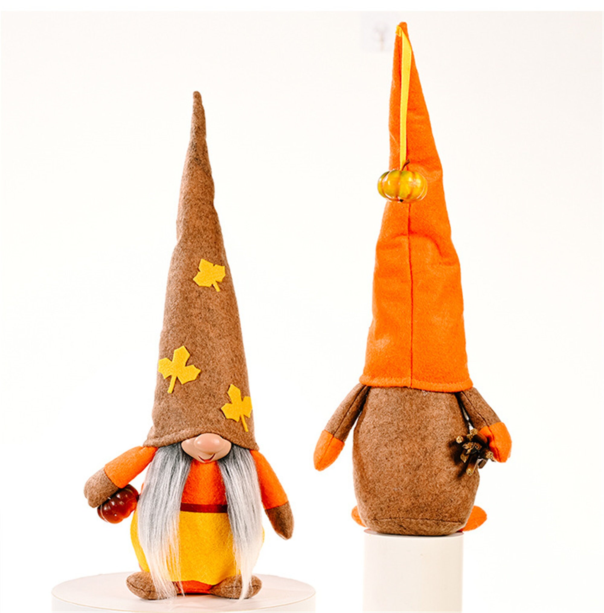 Toys Thanksgiving decor Orange Gnome plush toy Gnome model pumpkin ...