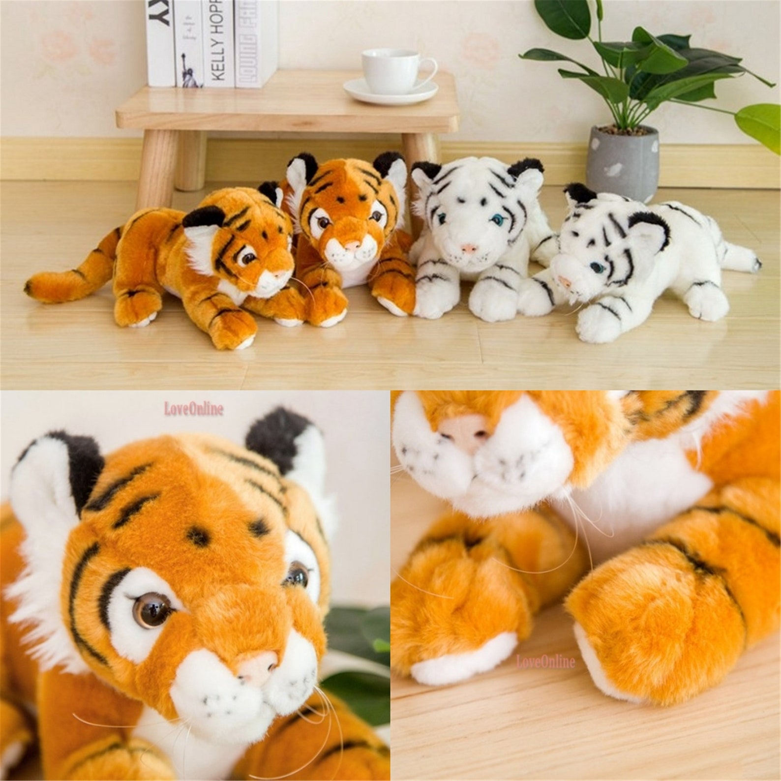 Imitated Tiger Plush Toy Siberian Tigers White Plush Toy Cute | Etsy