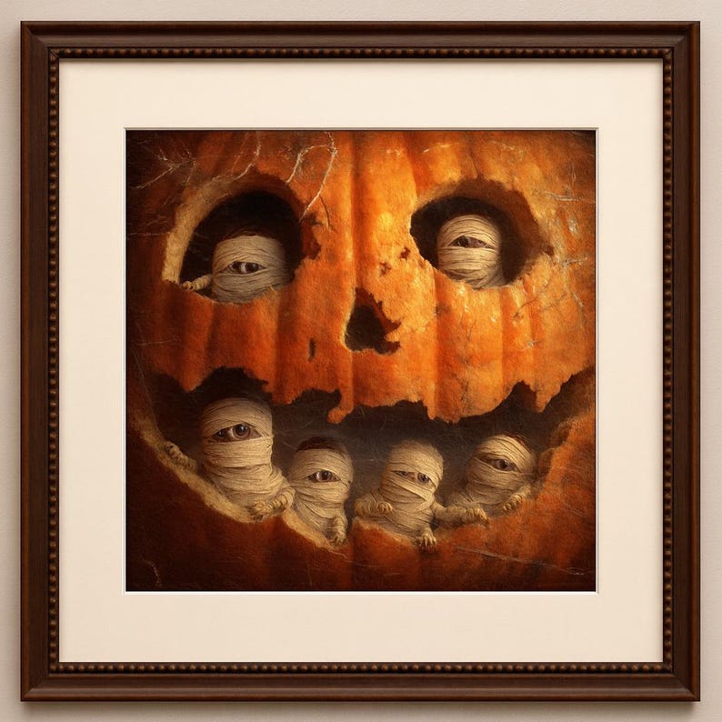 Pumpkin Mummy Party – Family Friendly Halloween Poster Digital Download ...