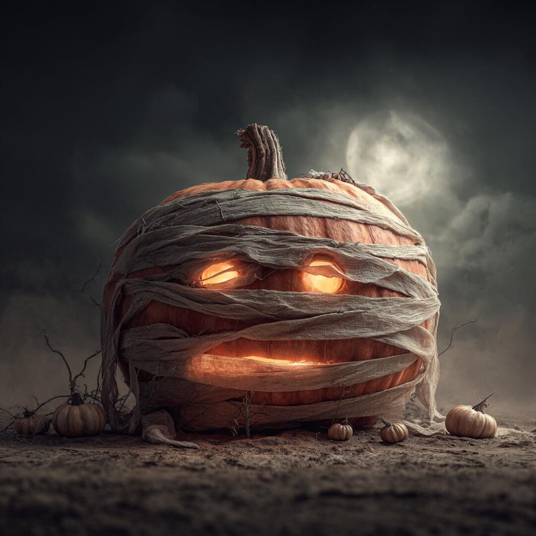 Happy Mummy Pumpkin Halloween Poster – Digital Download - Etsy