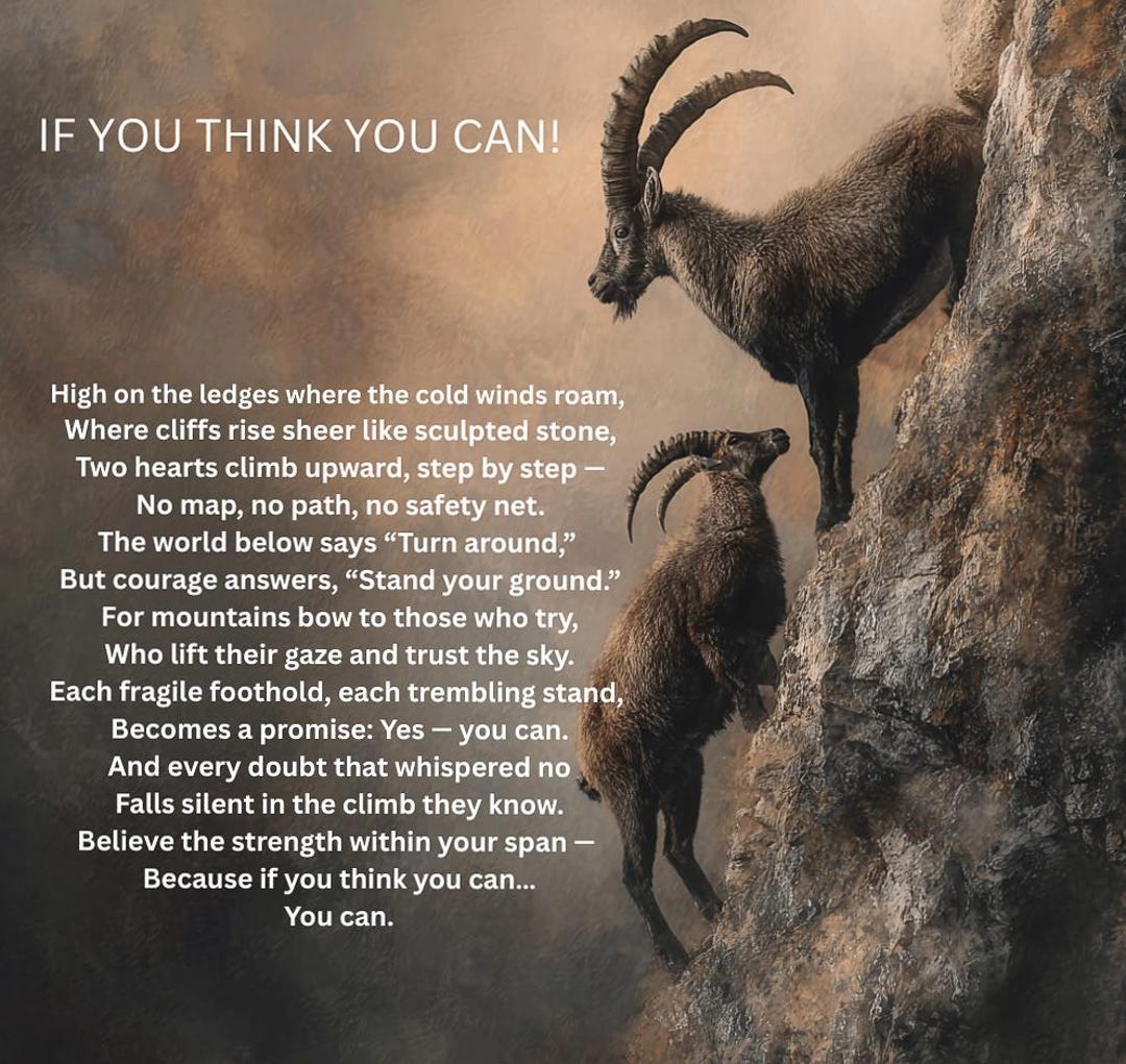 Mountain Goat Poem Art Print – Inspirational Wildlife (digital Download ...