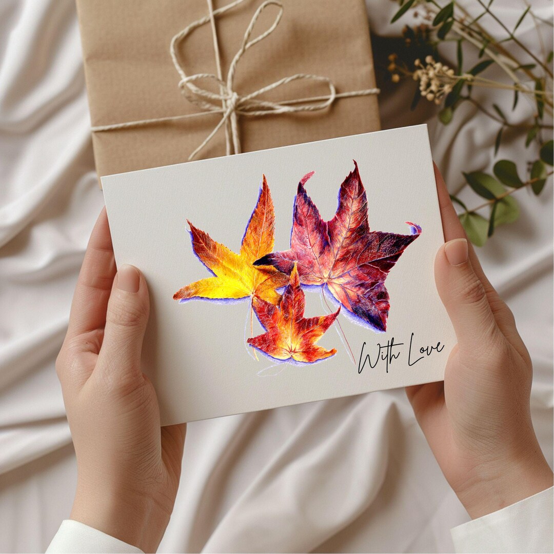 Maple Leaves Printable Stationary. - DIGITAL DOWNLOAD - Line Paper ...