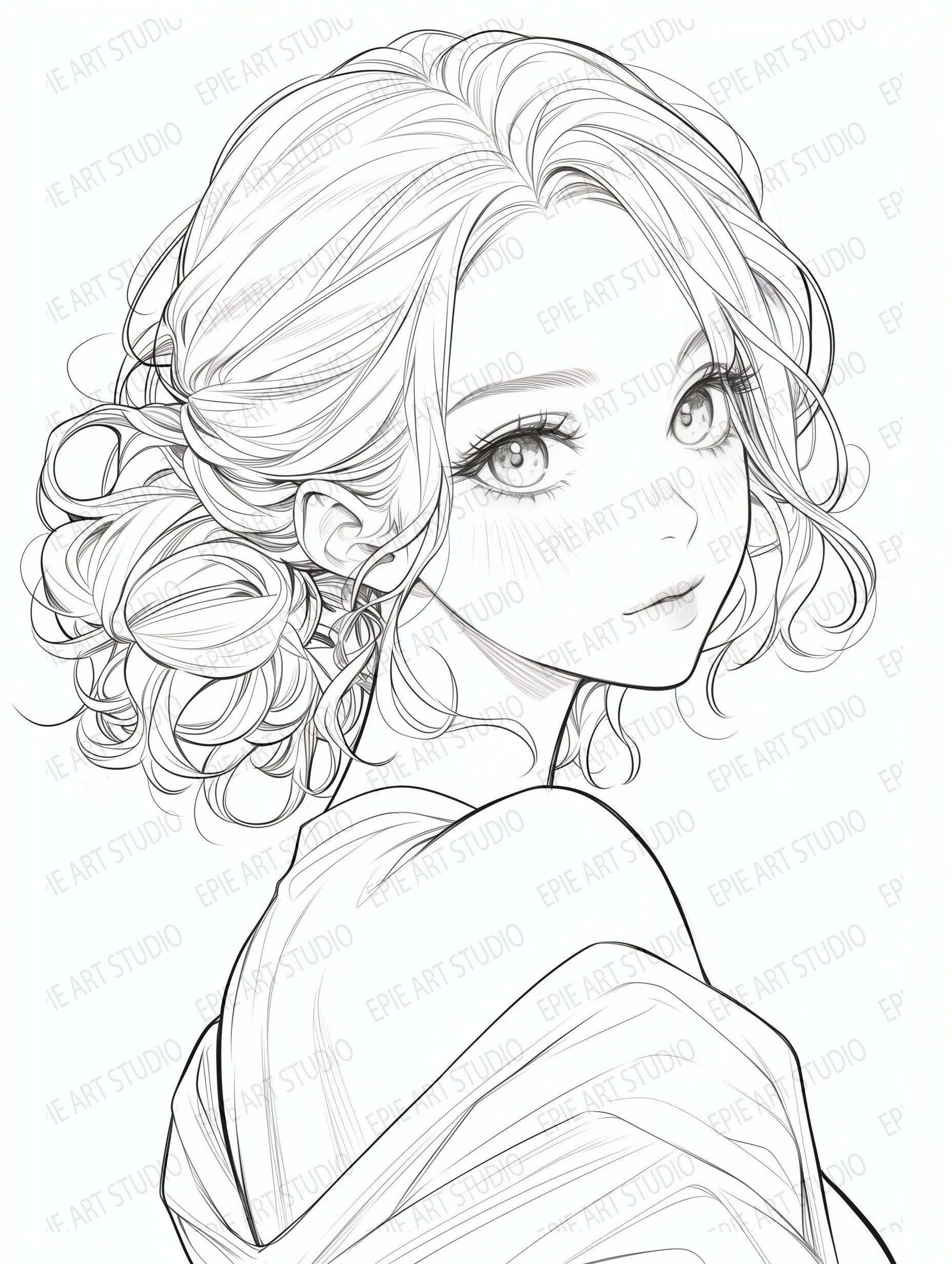 Pretty Girls. Asian. 40 Coloring Pages. Digital Download. Pick the Page ...