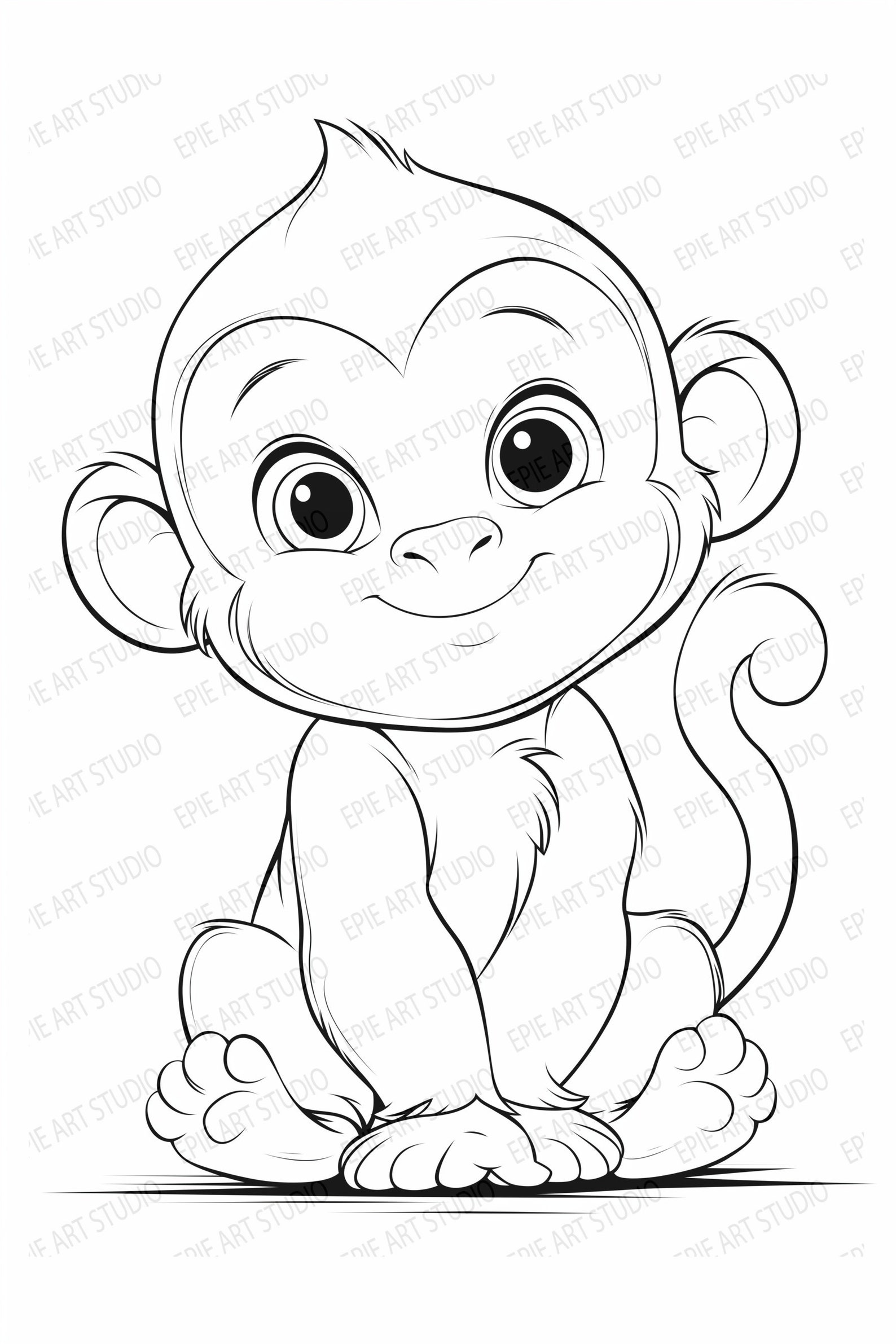 100 Coloring Pages of Cute Animals. Good for Both Adults and Children ...