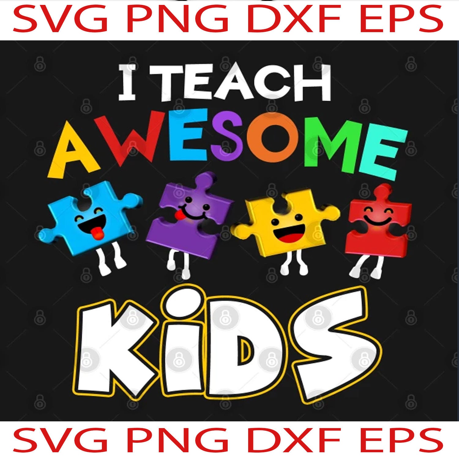 I Teach Awesome Kids Funny Autism Special Education Teacher - Etsy UK