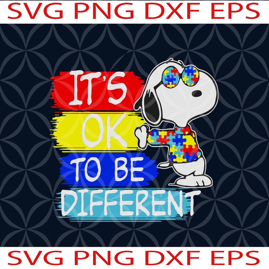 Its Ok to Be Different Autism Awareness Svg Autism Peace Svg - Etsy
