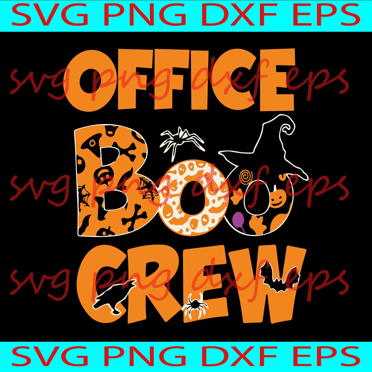 Office Boo Crew Halloween Svg Happy Halloween Svg Digital - Etsy