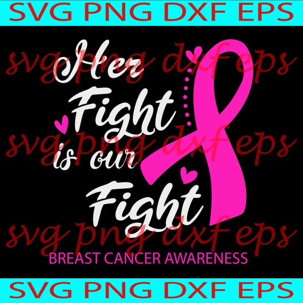Breast Cancer Her Fight Svg - Etsy
