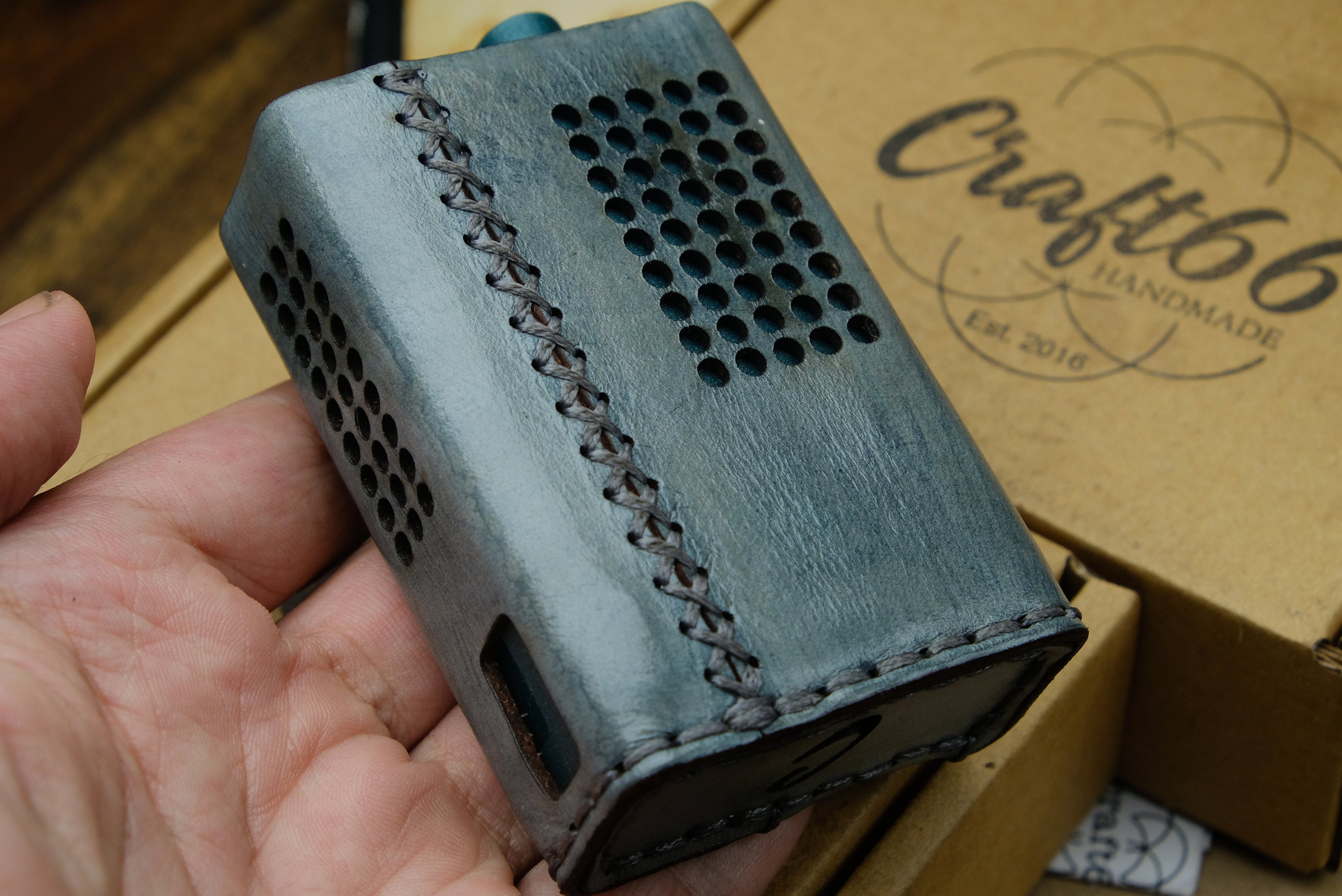 San AIO DNA 80C Kit by Vaperz Cloud X Gerobak Leather Case | Leather ...