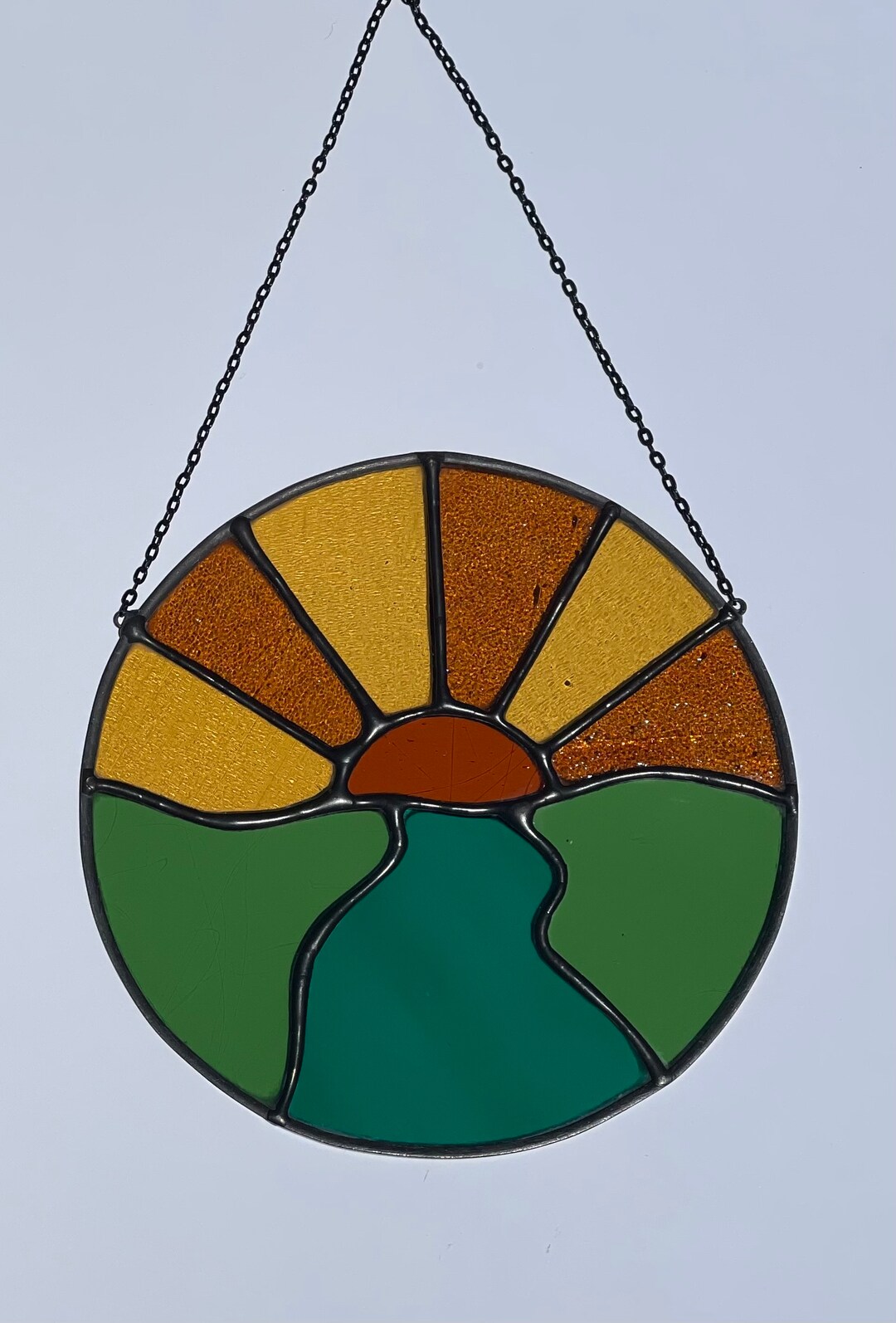 Sunrise Stained Glass Suncatcher - Etsy