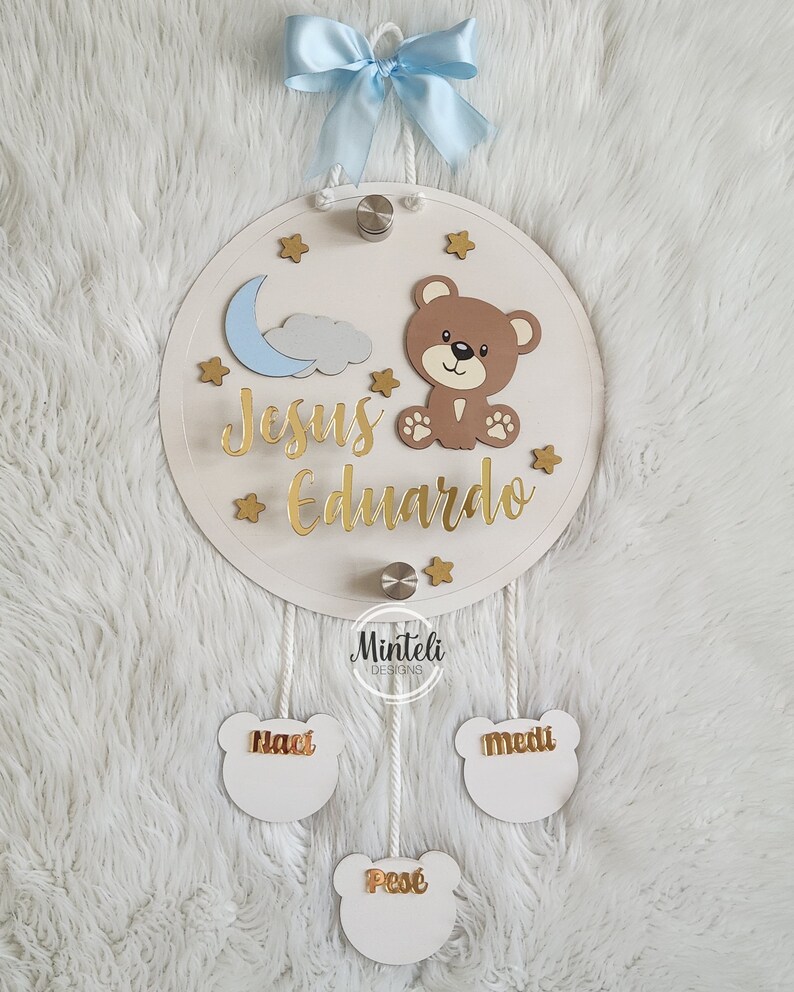 Newborn Baby Birth Stats Board Wood and Acrylic, 3d Style, Nursery ...