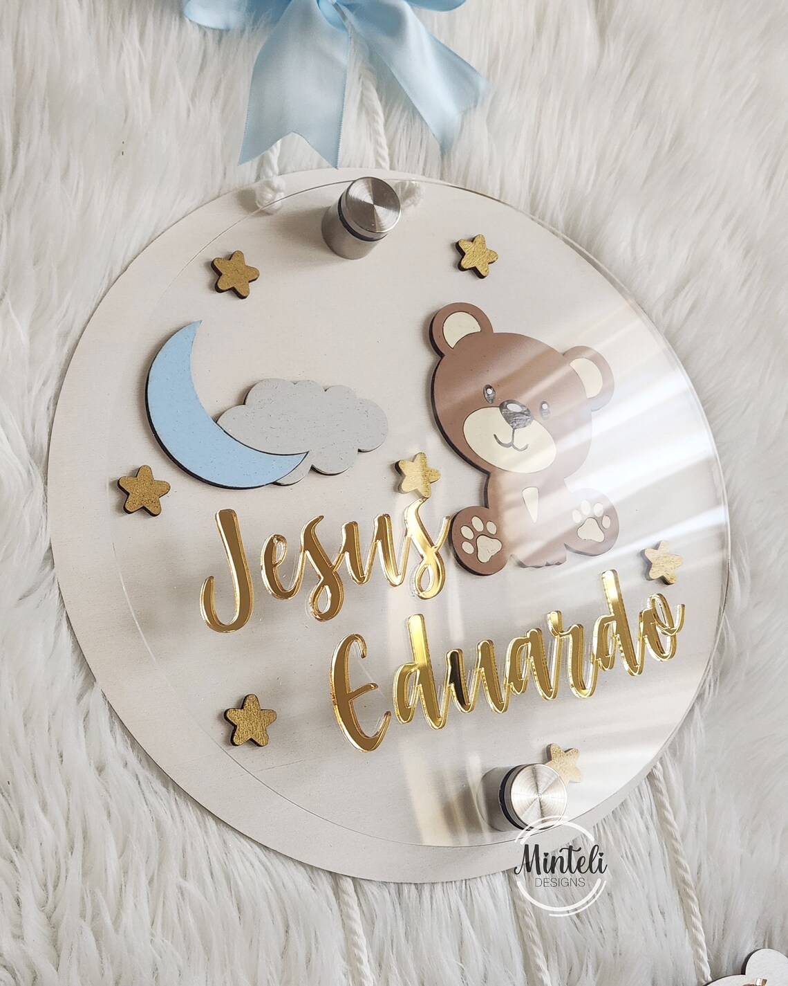 Newborn Baby Birth Stats Board Wood and Acrylic, 3d Style, Nursery ...