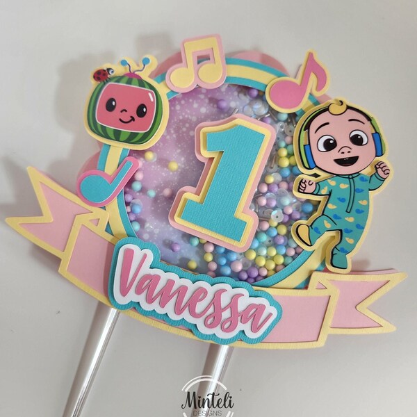 Cocomelon Cake Topper Girl Pastel - Etsy