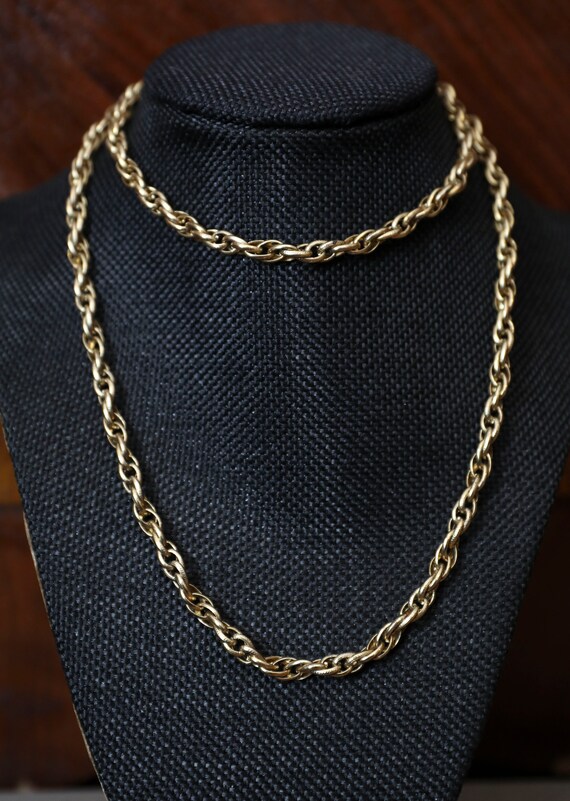 Vintage Gold-Toned Chain, 1970s, 15" Long - Gem