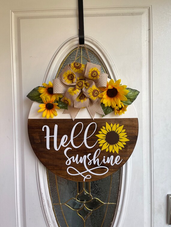 Home Décor Home & Living Wreaths & Door Hangers Wooden Sunshine Door ...