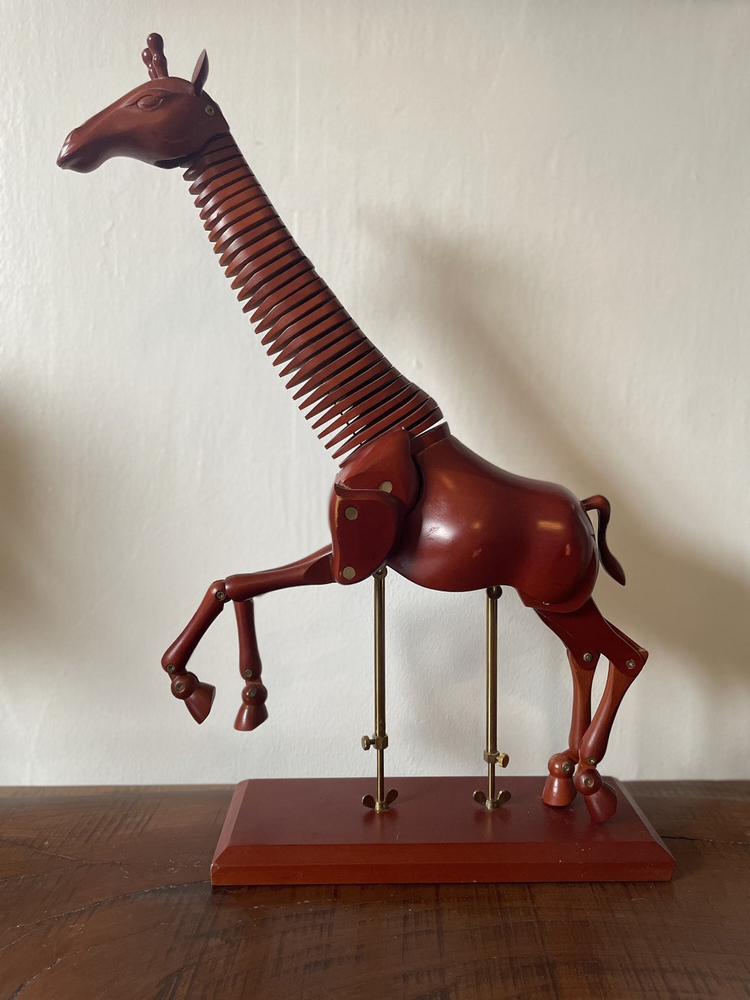 Articulating Wooden Giraffe Sculpture Extremely Rare Very - Etsy