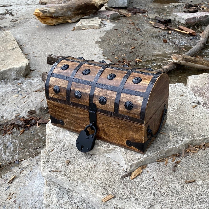 Wooden Treasure Chest - Etsy