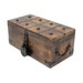 Pirate Wooden Storage Chest Flat Lid With Antique Iron Lock and ...