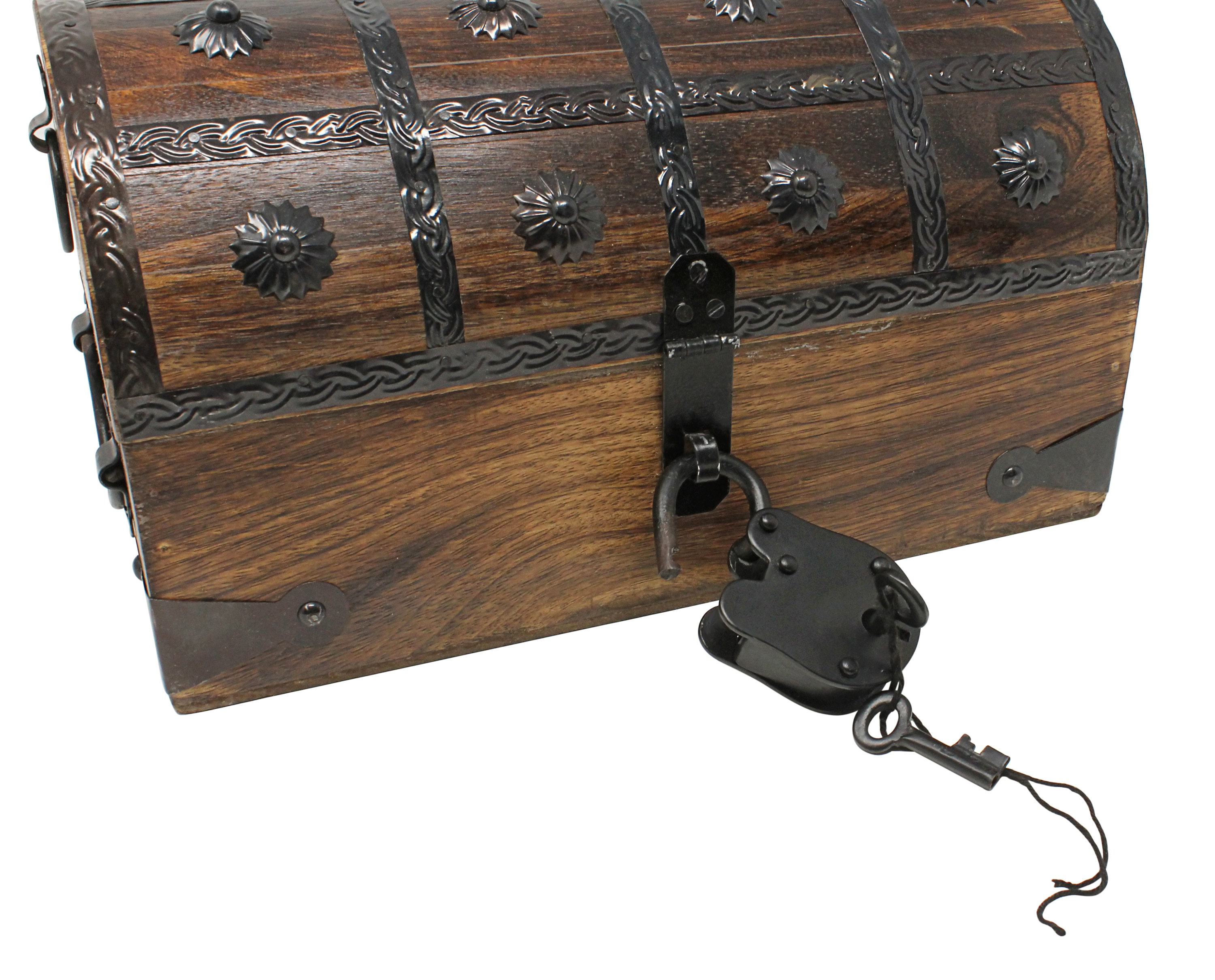 Pirate Wooden Treasure Chest With Antique Iron Lock and | Etsy