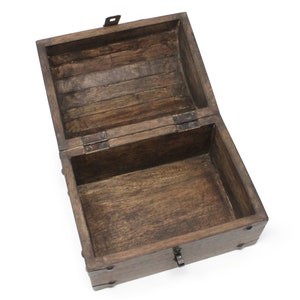 Pirate Wooden Treasure Chest With Antique Iron Lock and Skeleton Key ...