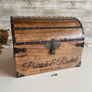 Wedding Treasure Chest Card Box With Slot, Personalization, Antique ...