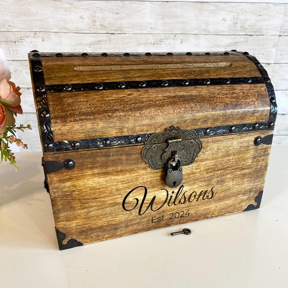 Treasure Chest Card Box MDLUU Treasure Chest Card Holder With Heart