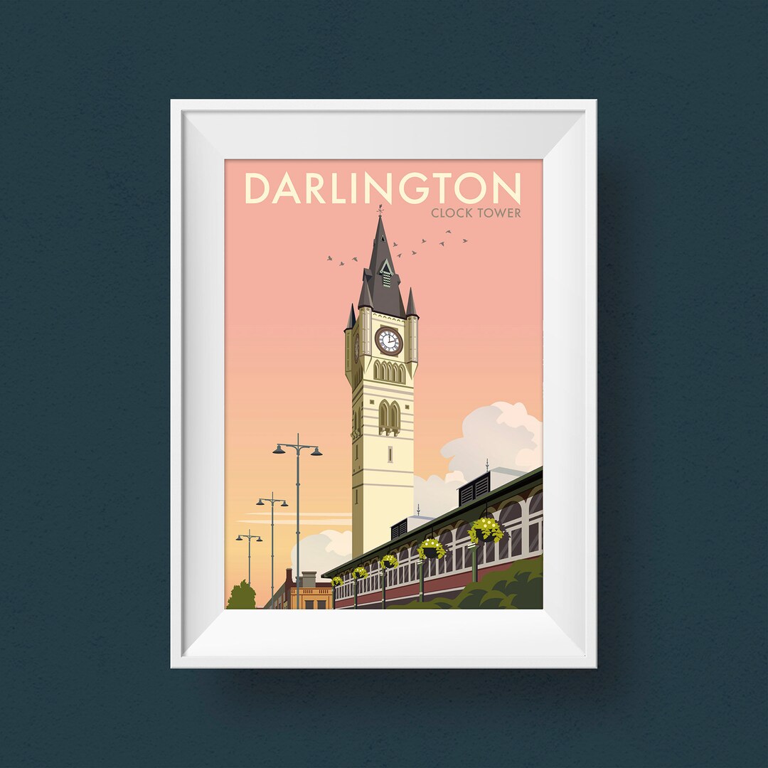 Evening Sky Darlington Clock Tower, County Durham, North-east England ...