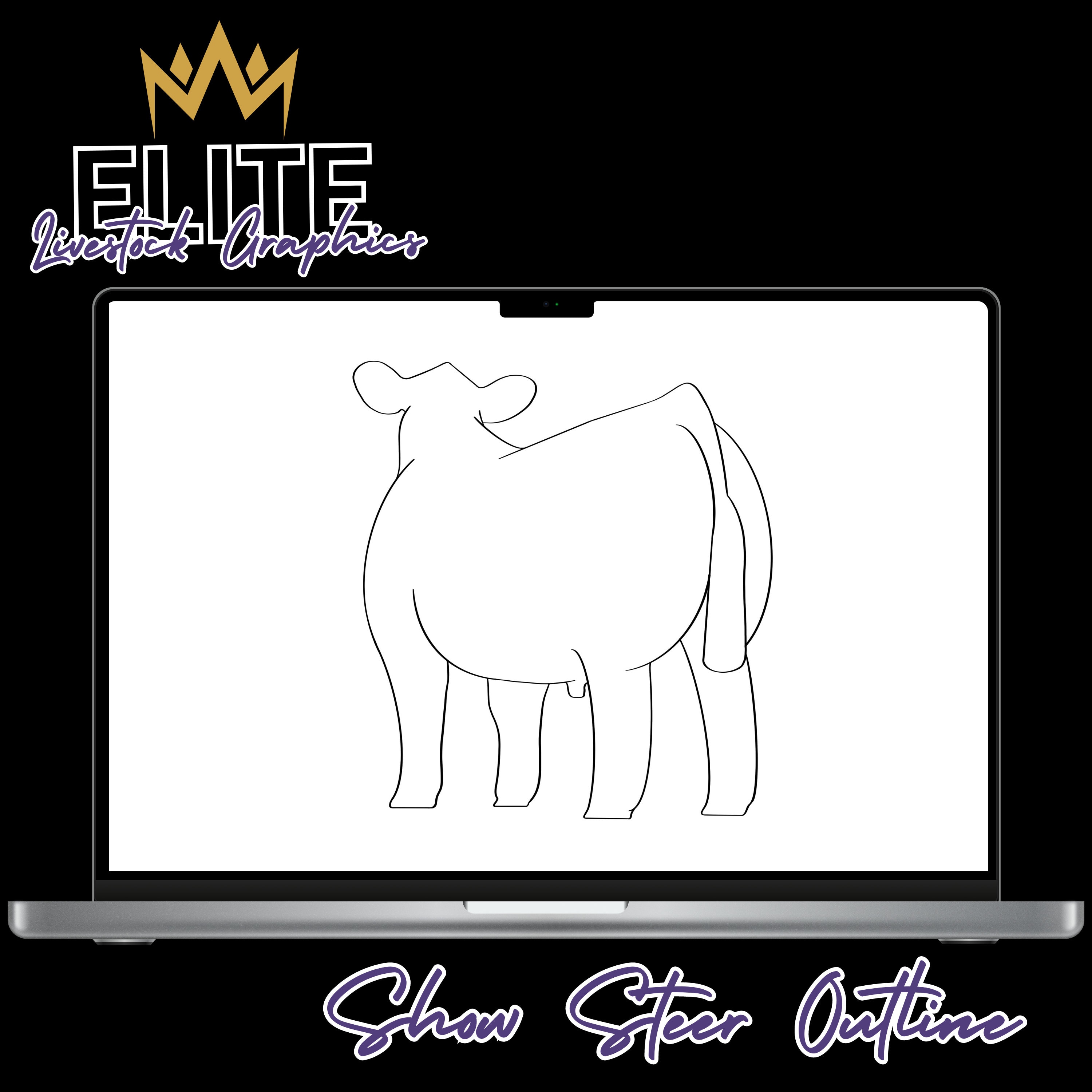 Show Steer Outline Graphic - Etsy