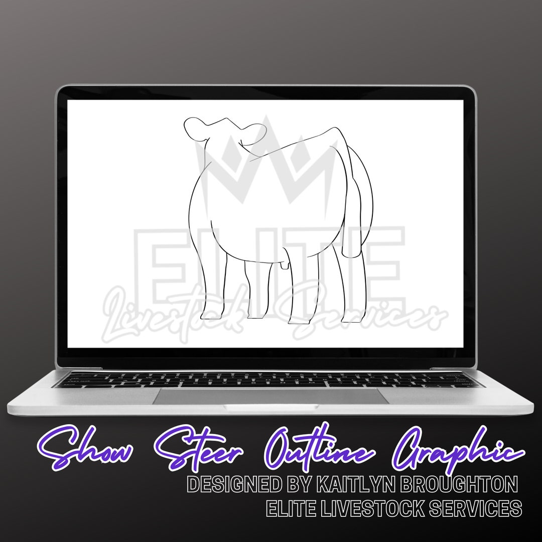 Show Steer Outline Graphic - Etsy