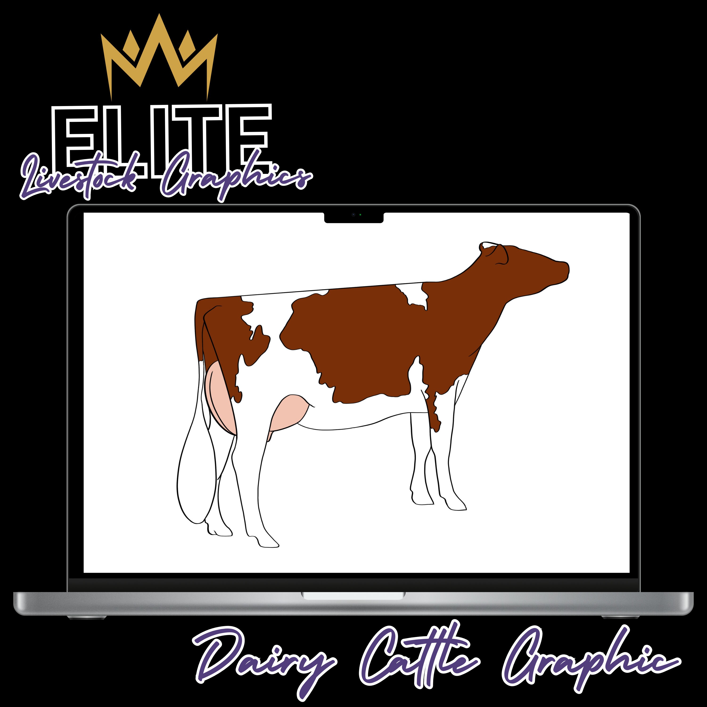 Dairy Cow Graphic - Etsy
