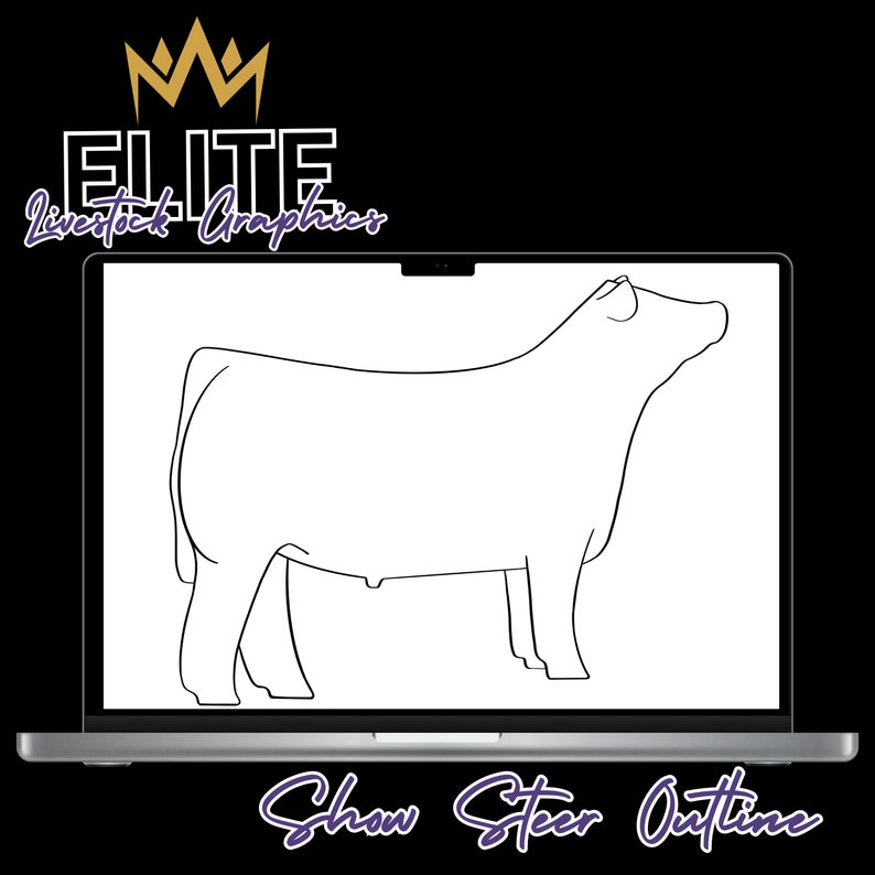 Show Steer Outline Graphic - Etsy