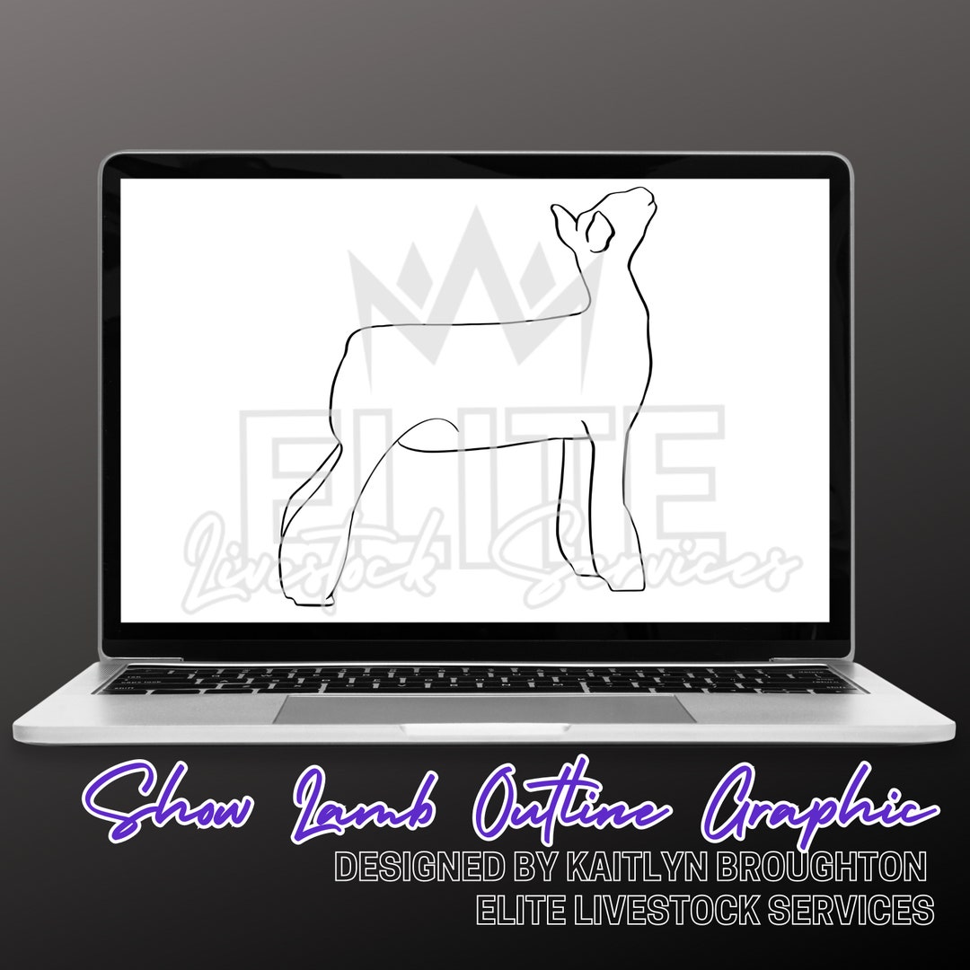 Show Lamb Outline Graphic - Etsy