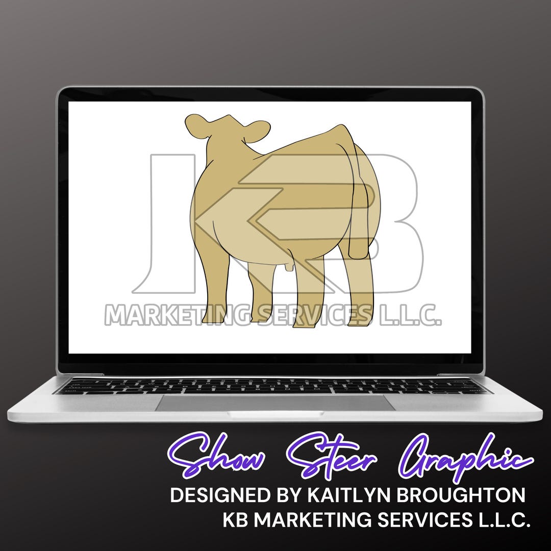 Yellow Show Steer Graphic - Etsy
