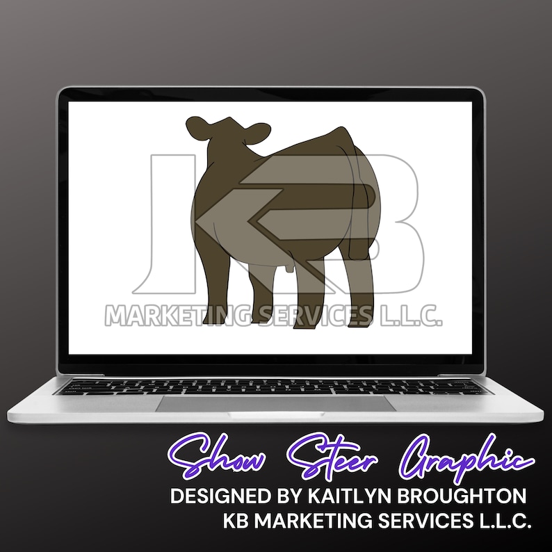 Dark Grey Show Steer Graphic - Etsy