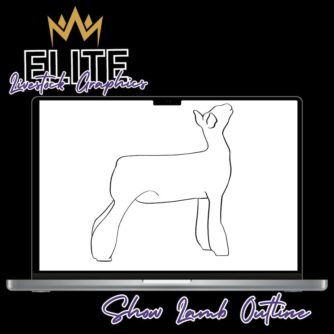 Show Lamb Outline Graphic - Etsy