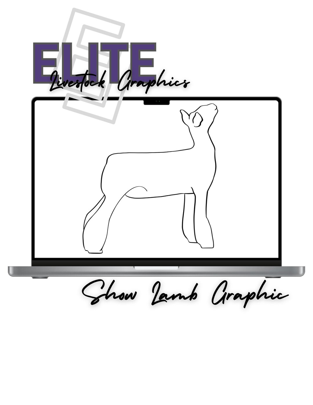 Show Lamb Outline Graphic - Etsy