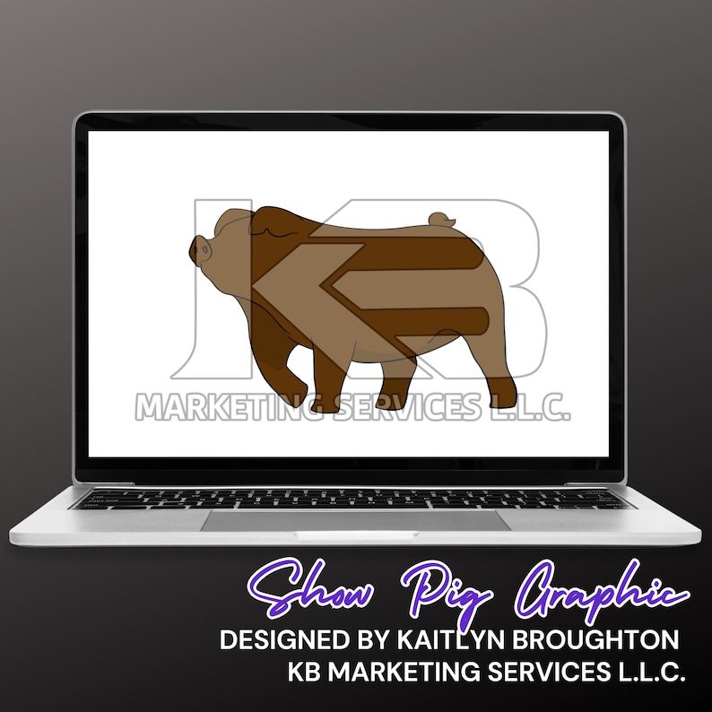 Duroc Gilt Show Pig Graphic - Etsy