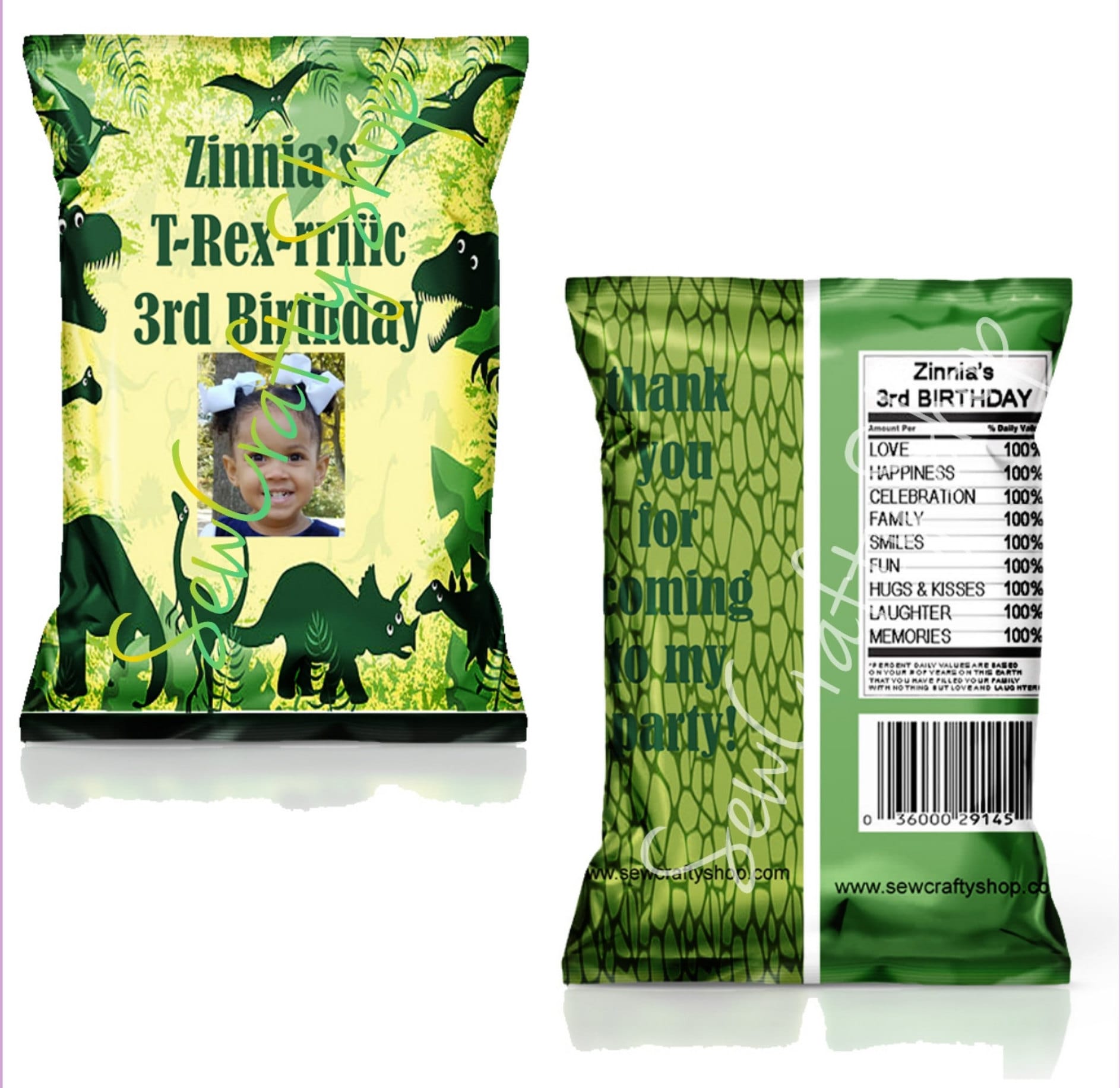 Chip Bags, T-rex, Dinosaur Chip Bags - Etsy