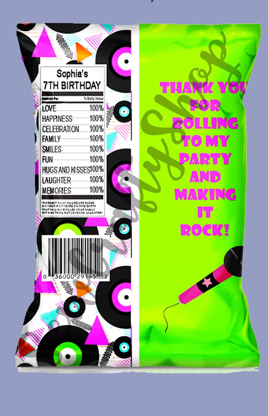 Chip Bags, Rock N' Roll, Rock Star Chip Bags - Etsy