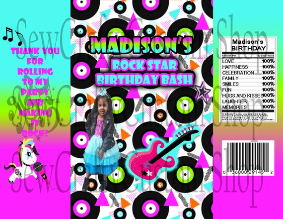 Chip Bag Rock N' Roll Rock Star Digital File - Etsy