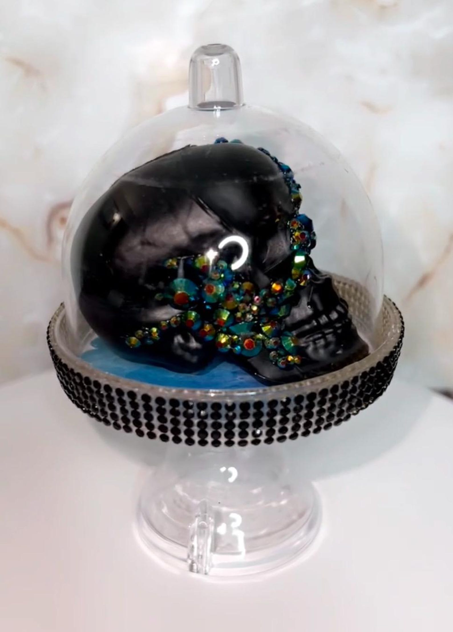 Oddities and Curiosities Dome Mini Blinged Out Skull Decorated ...