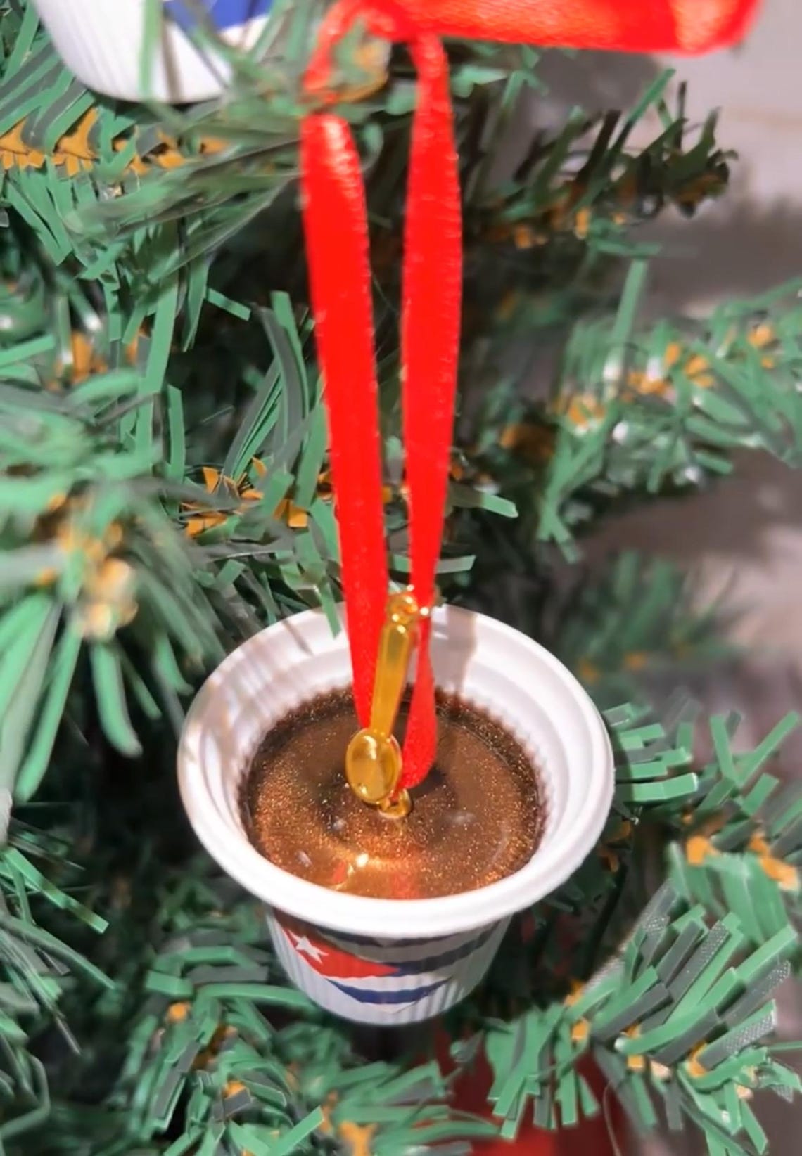 Mini Cuban Coffee Ornament Hispanic Cafecito Gift Coffee Lover Latinx ...