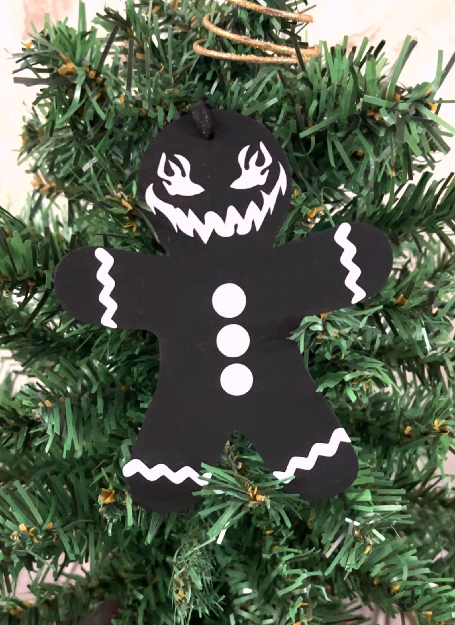 Gingerdead Men Wood Ornaments Gingerbread Men Gothmas Creepmas Goth ...