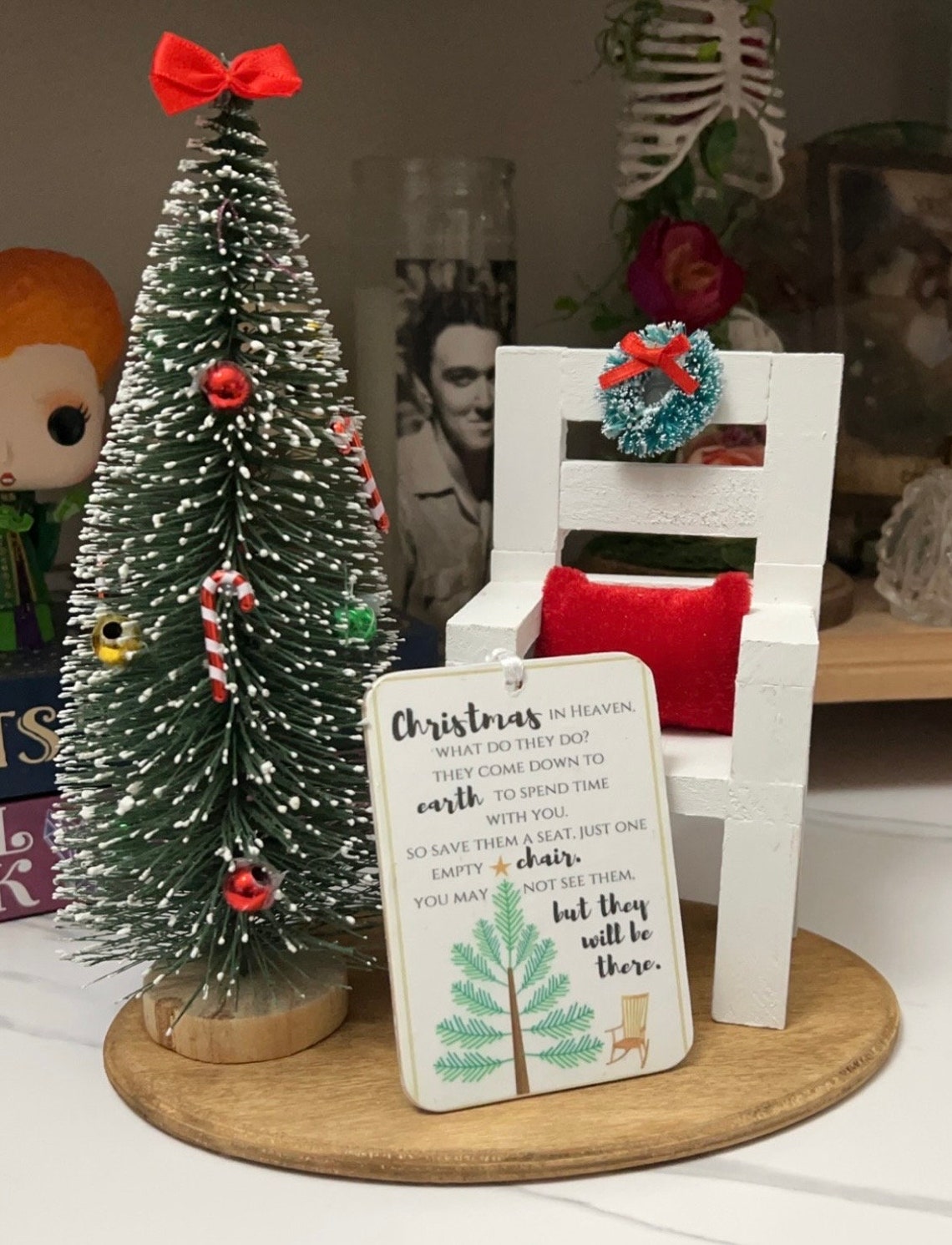 Christmas in Heaven Empty Chair Memorial Sympathy Gift Ornament and ...