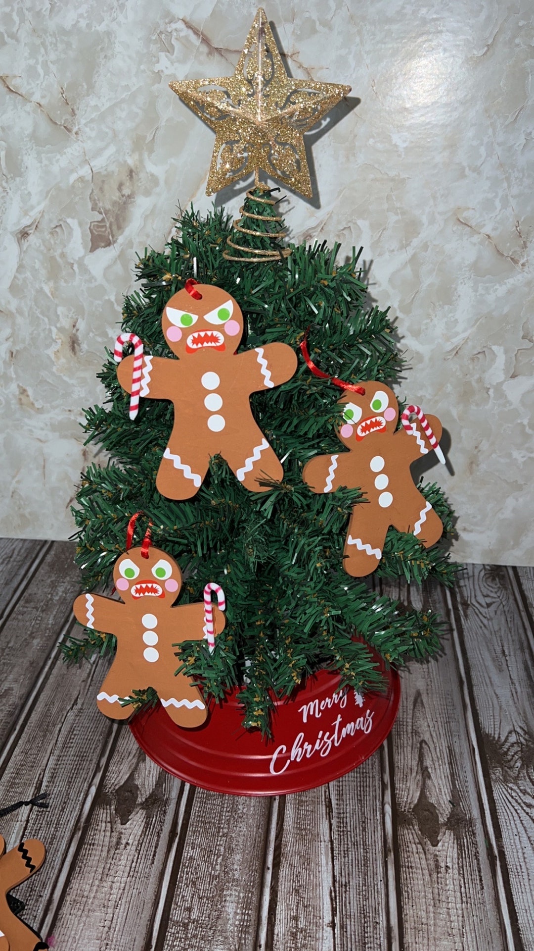 Krampus Inspired Gingerdead Men Wood Ornaments Gingerbread Men Gothmas ...