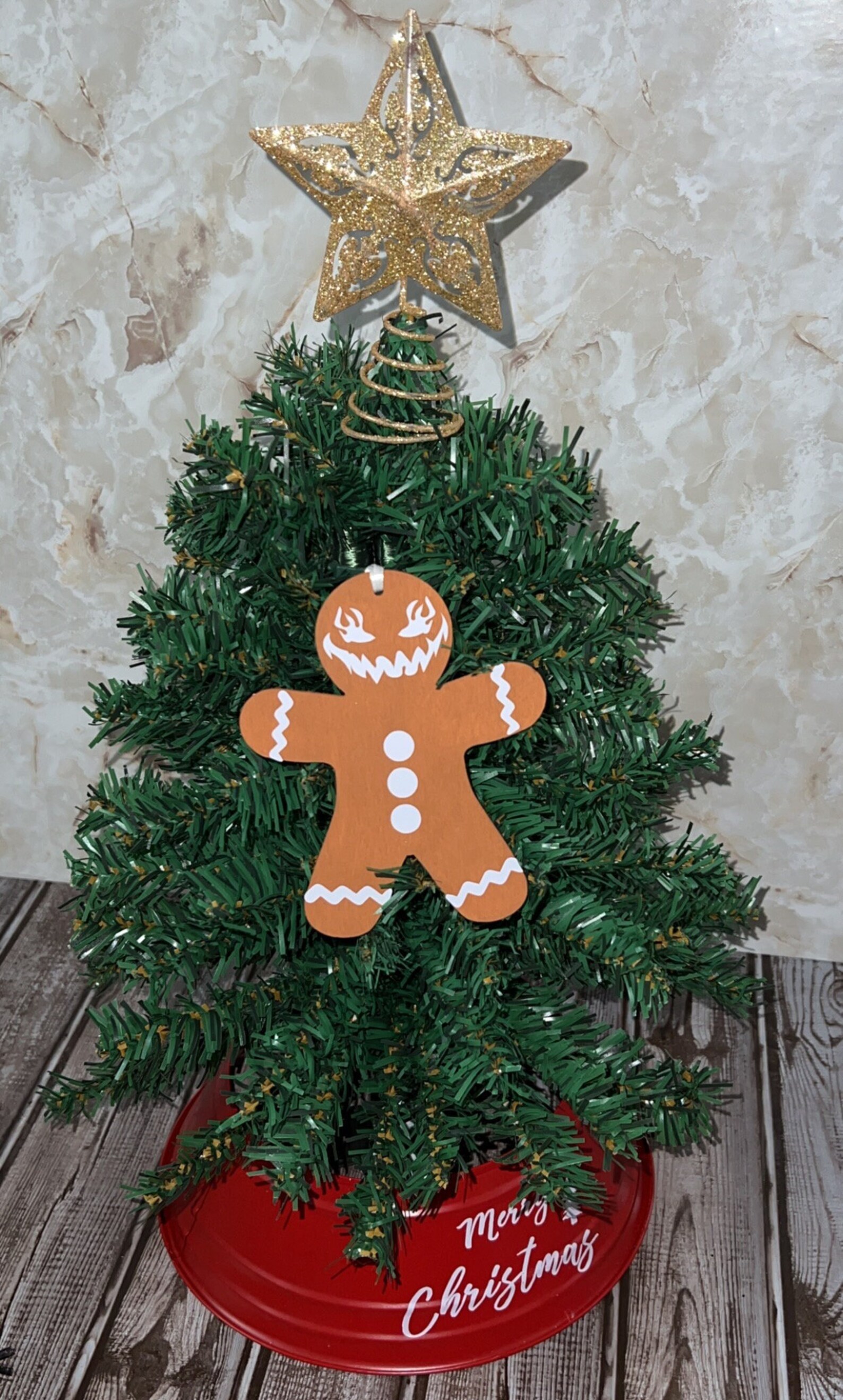 Gingerdead Men Wood Ornaments Gingerbread Men Gothmas Creepmas Goth ...